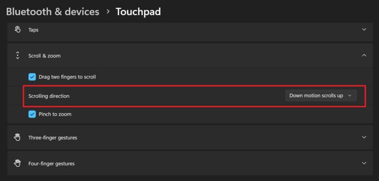 Windows 11 24H2 lets you easily adjust the mouse scroll wheel direction