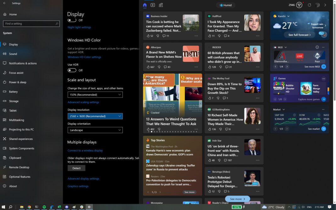 Windows 10's MSN feed feature now covers more than half of your desktop ...