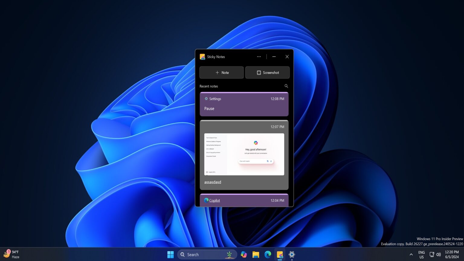 Hands on with Windows 11's new Sticky Notes "always on top" feature ...