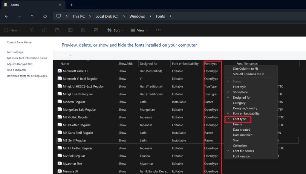 Microsoft: Windows 11 will no longer support Adobe Type 1 fonts