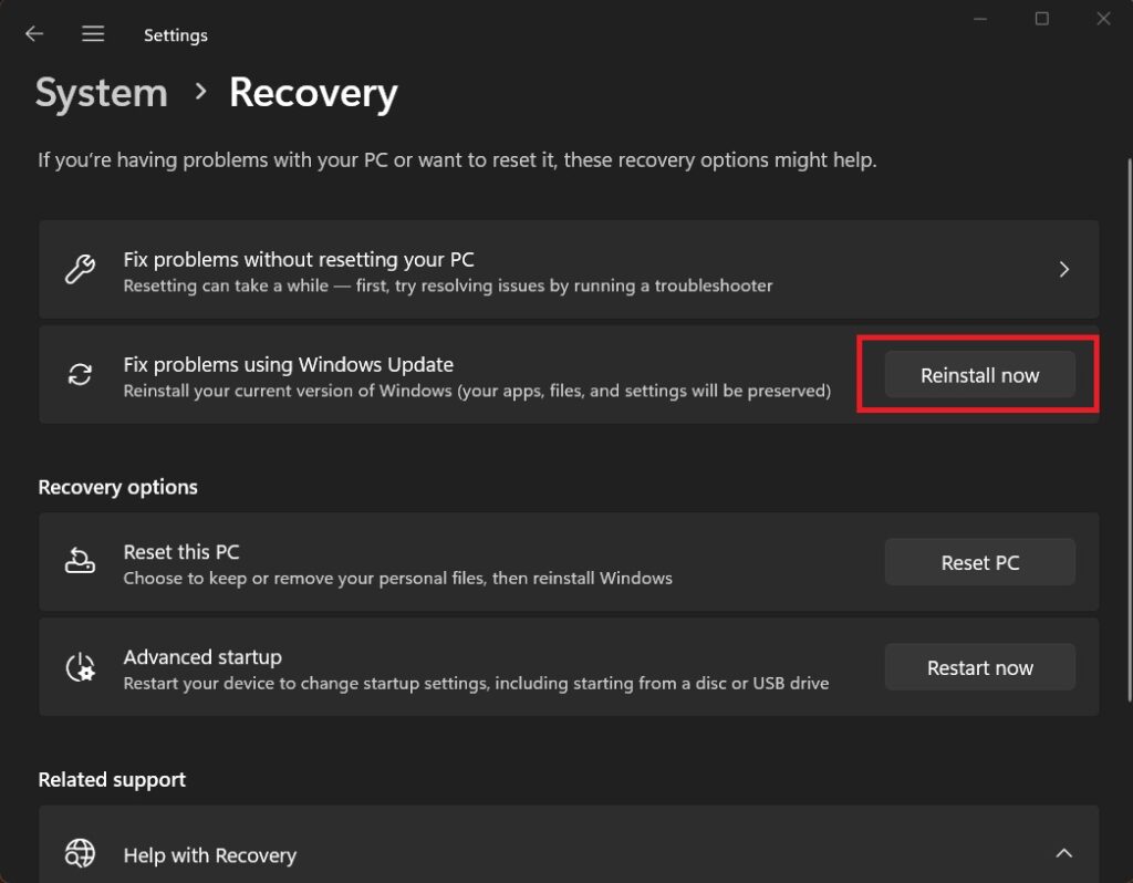 Hands-on: Windows 11’s new Recovery Tool that clean installs the OS using Windows Update