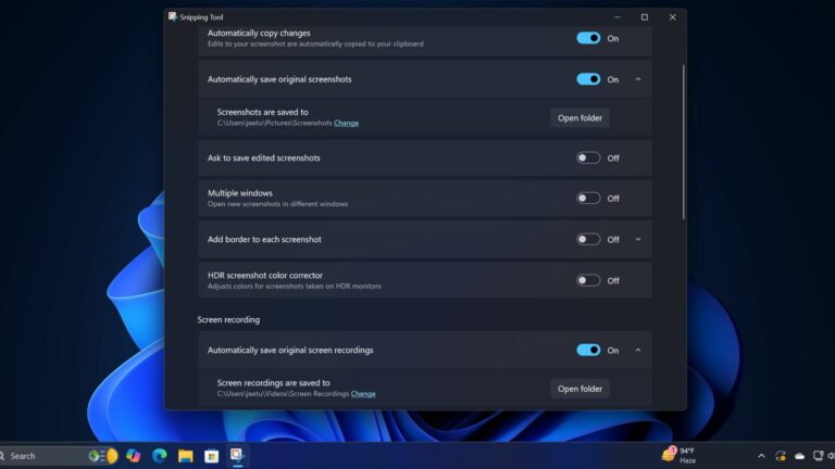 Windows 11 Snipping Tool will let you change default screenshots ...
