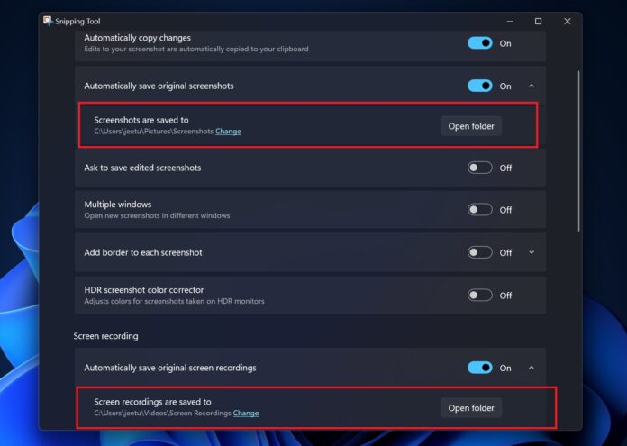 Windows 11 Snipping Tool will let you change default screenshots ...