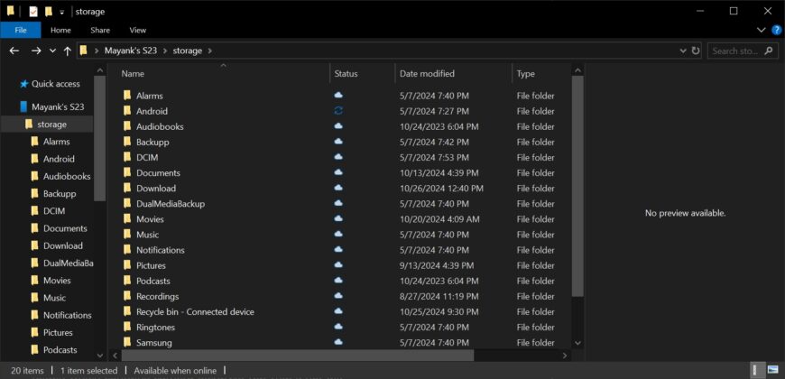 Bye USB, File Explorer gets Android storage integration on Windows 11 ...