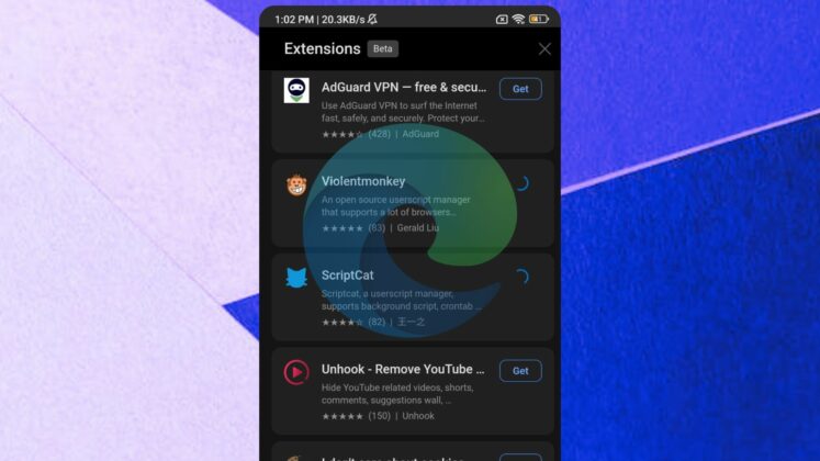 More extensions arrive in Microsoft Edge for Android, but when are they ...