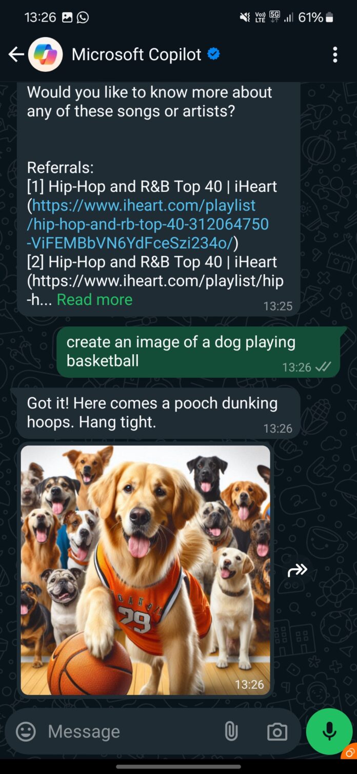 Hands on: Microsoft Copilot now works inside WhatsApp, supports DALL-E ...