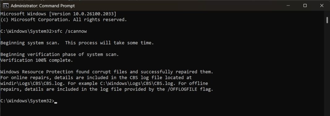 Windows 11 24H2 bug causes sfc /scannow to detect corrupt files in ...