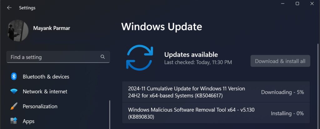 Windows 11 KB5046617 (24H2) out with fixes (direct download .msu)