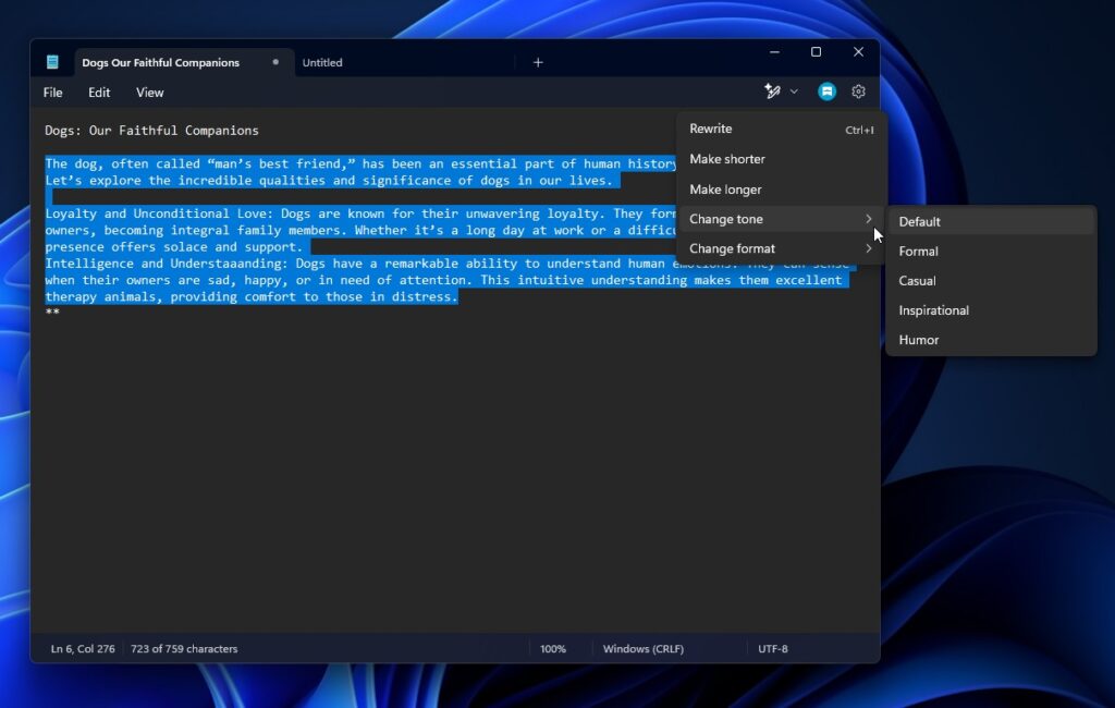 I tried Windows 11’s new Notepad app, which just got ChatGPT AI ...