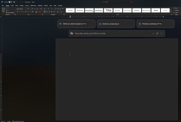 Windows 11: First look at Copilot AI-powered Word UI for Microsoft 365