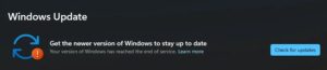 Windows 11 23H2 bug causes "end of service", "get the newer version of Windows" alerts