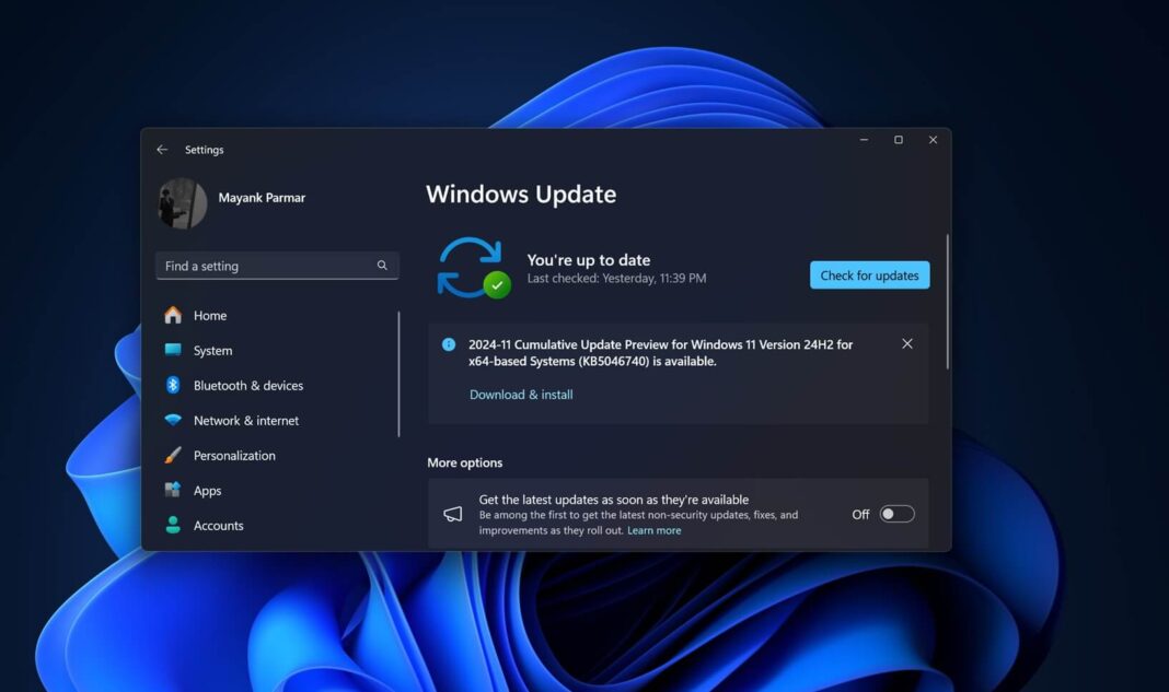Windows 11 KB5046740 24H2 adds many features (direct download .msu)