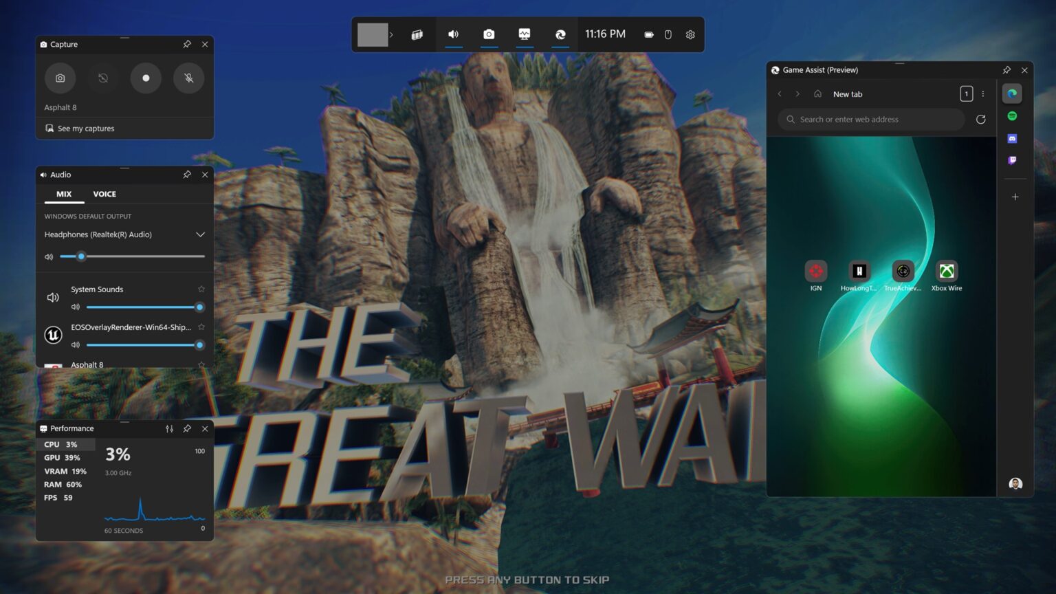Hands on: Microsoft Edge's new gaming "Game Assist" feature on Windows 11