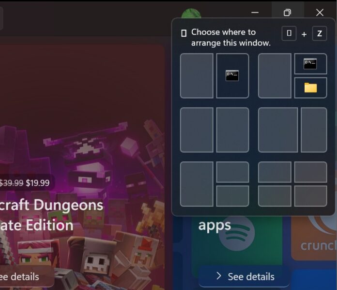 Windows 11 KB5046716 experiments with new Snap Layouts features