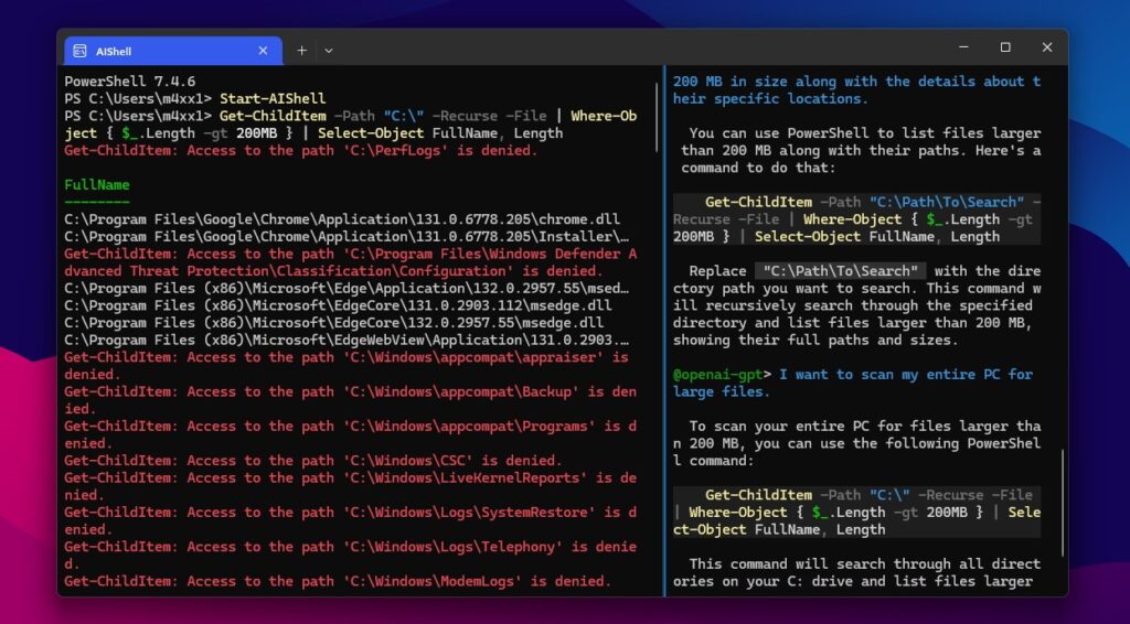 Hands on: Microsoft is building an AI Shell for Windows 11 command line