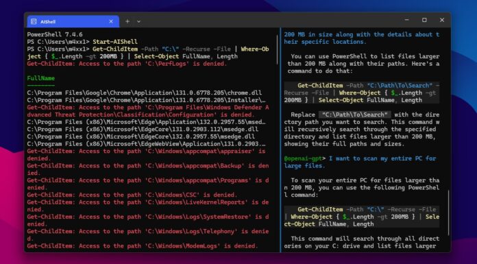 Hands on: Microsoft is building an AI Shell for Windows 11 command line
