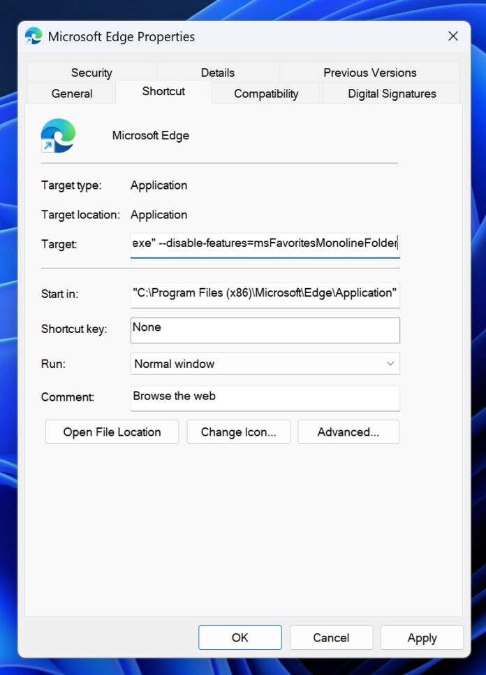 Microsoft Edge drops yellow for folders (favourites), gets monoline ...