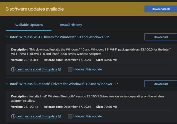 Intel driver 23.100.0 adds improved Wi-Fi sensing to Windows 11 ...