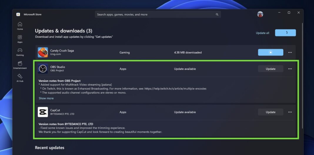 Windows 11's Store uses Winget to update Win32 apps with custom ...