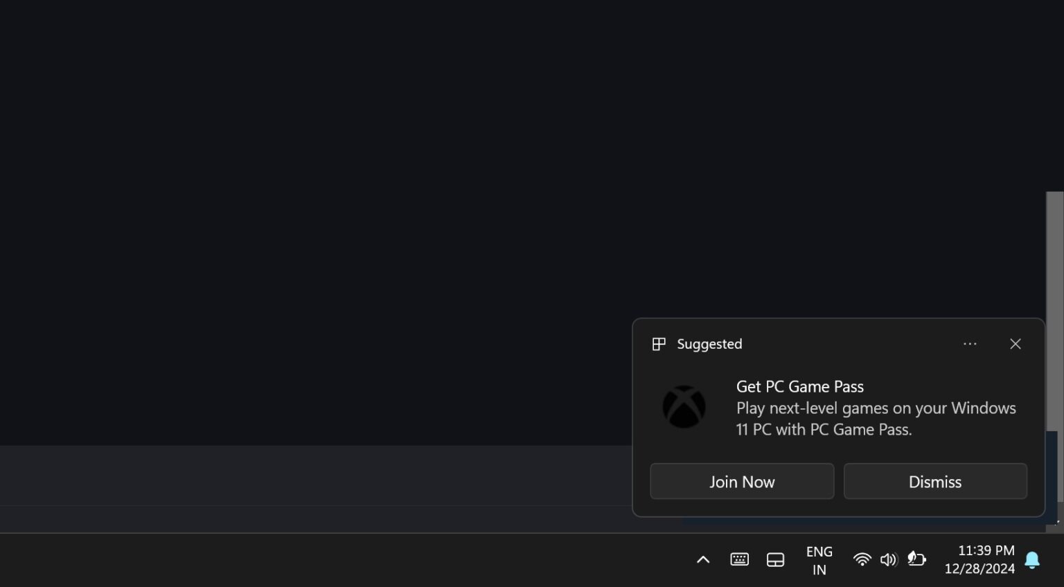 Windows 11 is showing more Xbox Game Pass PC ads notifications. Turn ...