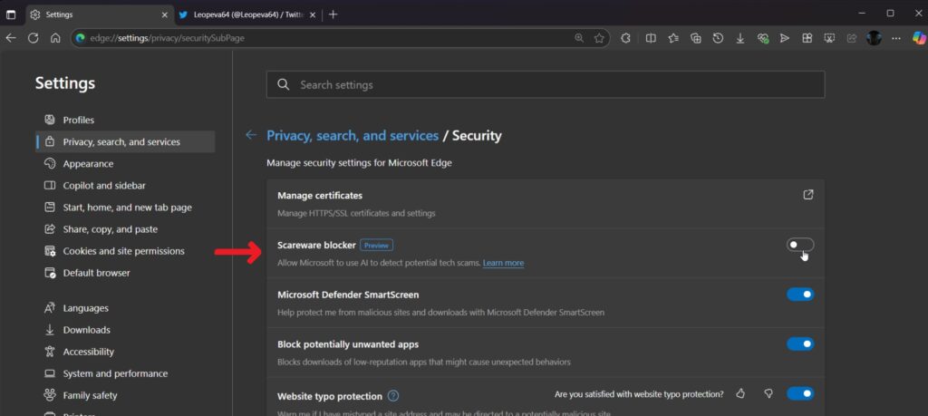Microsoft Edge's scareware blocker (AI) detects tech scams to keep ...