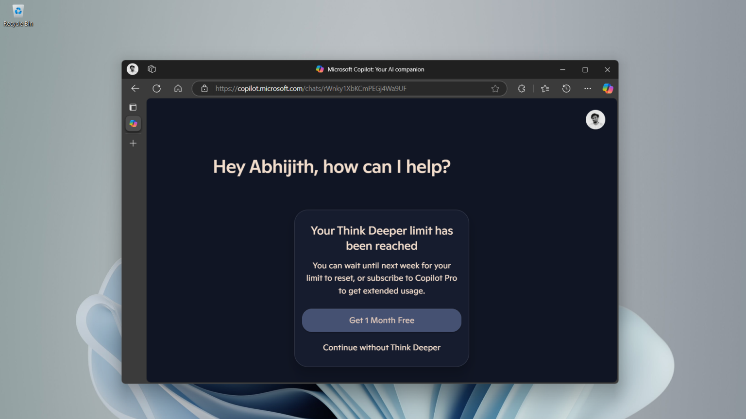 Microsoft is rolling out "Think Deeper" to free Copilot, and results ...