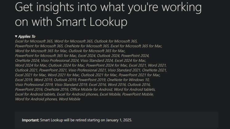 Microsoft Word removes Smart Lookup (Thesaurus) in favour of Copilot on ...