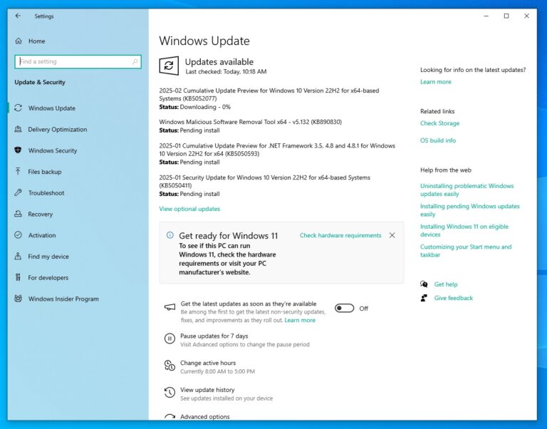 Windows 10 KB5052077 fixes dwm.exe crashes, direct download .msu