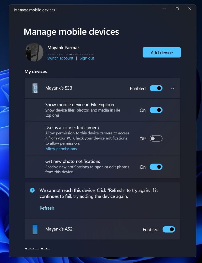 Windows 11 will finally let you unlink Android, iPhone without removing it from Microsoft account
