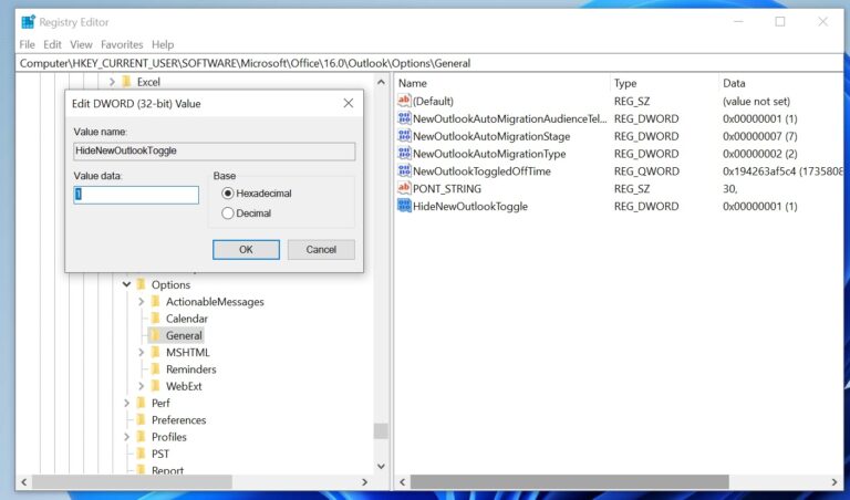Remove "Try the new Outlook" toggle in Outlook classic for Windows