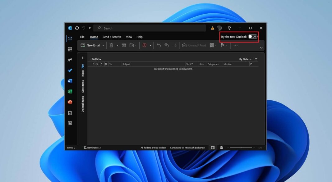Remove "Try the new Outlook" toggle in Outlook classic for Windows