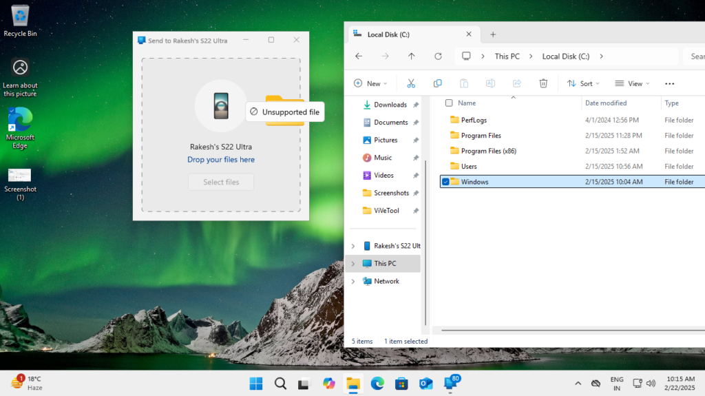 Hands On Windows 11s Start Menu Feature Lets You Send Files To Android Phone