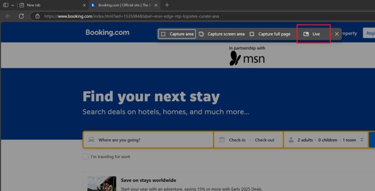Microsoft Edge experiments with a built-in video recorder on Windows 11