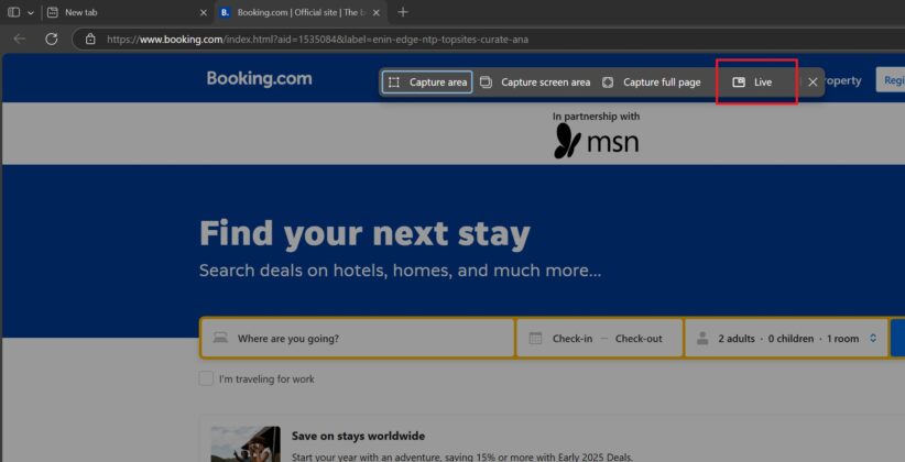 Microsoft Edge experiments with a built-in video recorder on Windows 11