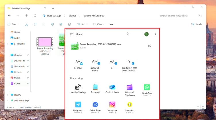 Microsoft confirms Windows 11 desktop's new files sharing feature in ...