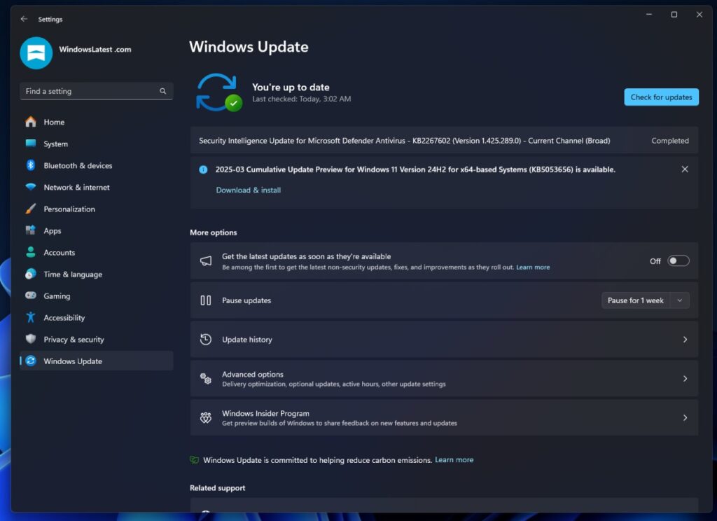 Windows 11 KB5053656 24H2 adds a gaming feature, direct download .msu ...