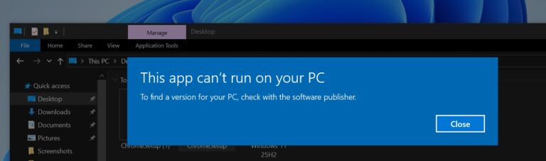 Google breaks Chrome installer with This app can't run on your PC on Windows 11, Windows 10