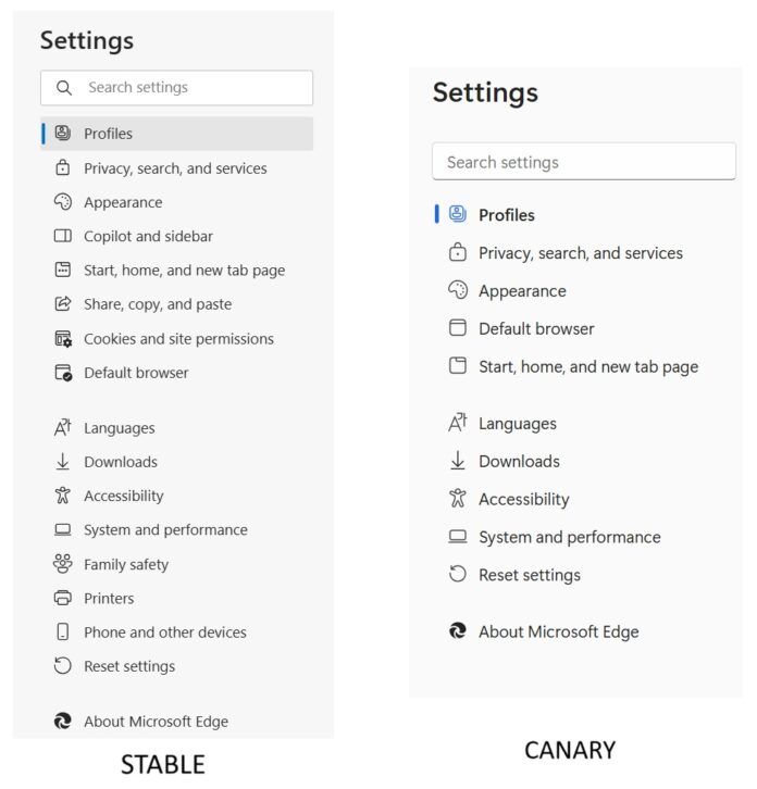 Microsoft Edge’s Settings is becoming more like Google Chrome on ...
