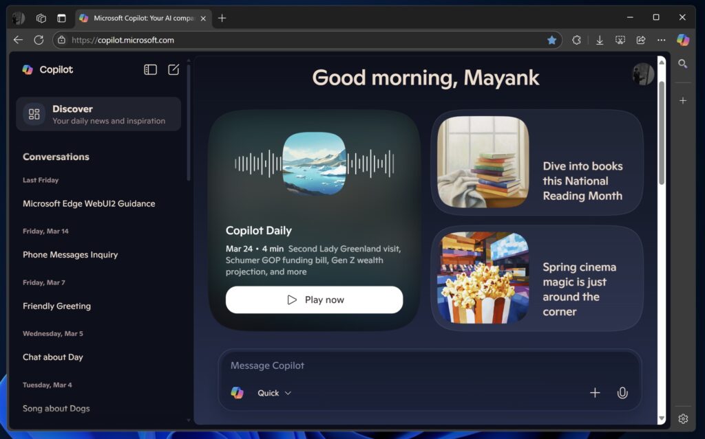 Microsoft updates Copilot with ChatGPT-like interface, "mode" buttons ...