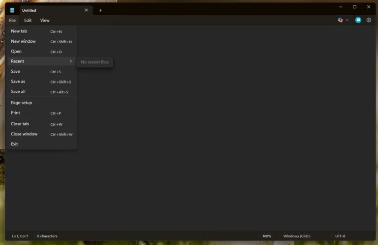 Microsoft is adding "Recent" files feature, Copilot button to Notepad on Windows 11