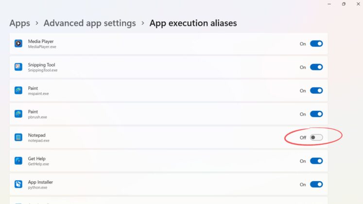 Enable old Classic Notepad in Windows 11 24H2 without AI and modern UI