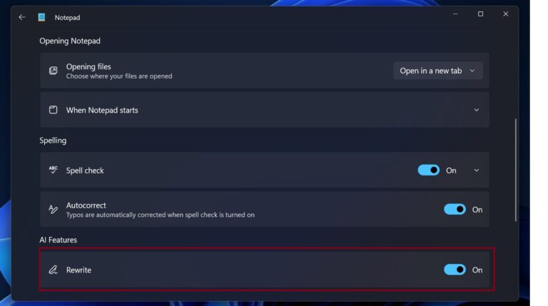 Windows 11 Notepad's ChatGPT-based "Rewrite" rolls out to everyone