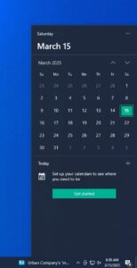 Windows 10's "update" turns off seconds on the taskbar's Calendar flyout