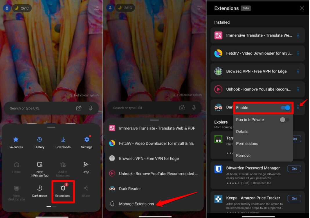 Microsoft Edge beats Google Chrome, gets Extensions Store (web) on Android