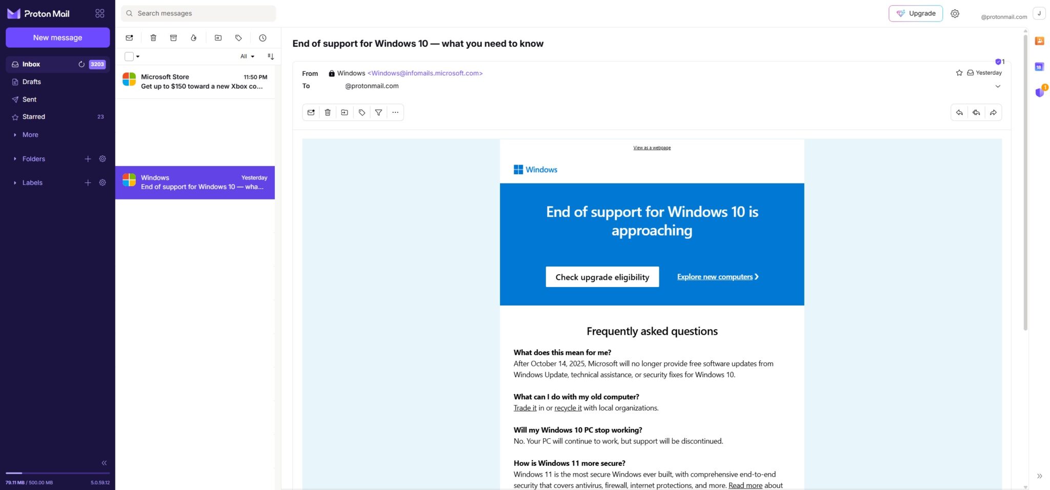 Microsoft emails Windows 10 deadline warning, urges Windows 11 upgrade