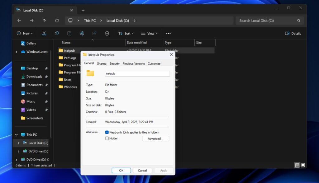 Microsoft: Run PS script now if you deleted "inetpub" on Windows 11 ...