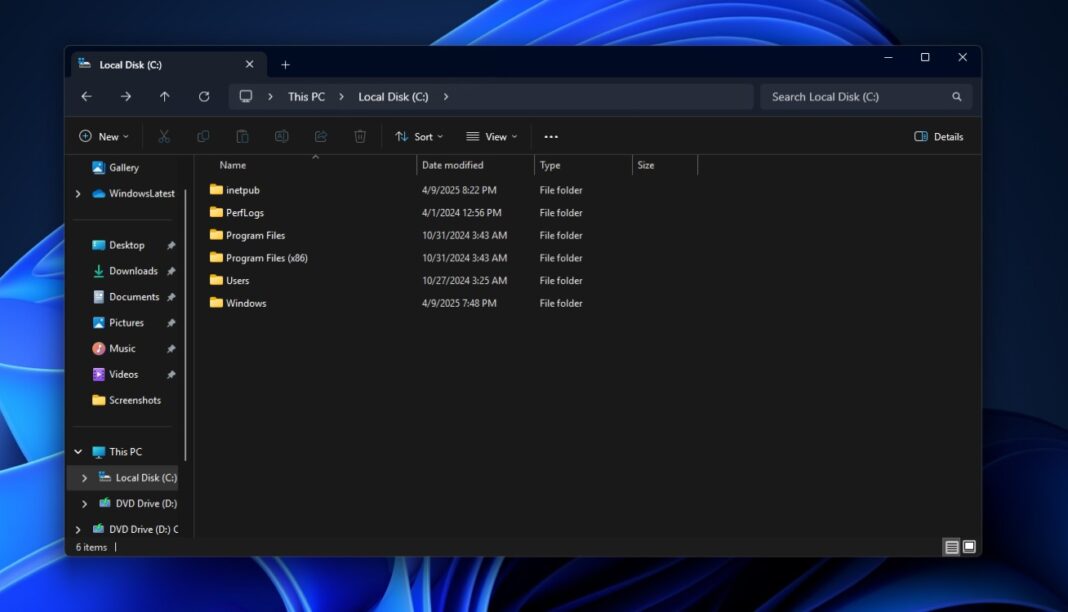 Windows 11 KB5055523 creates "inetpub" folder out of nowhere