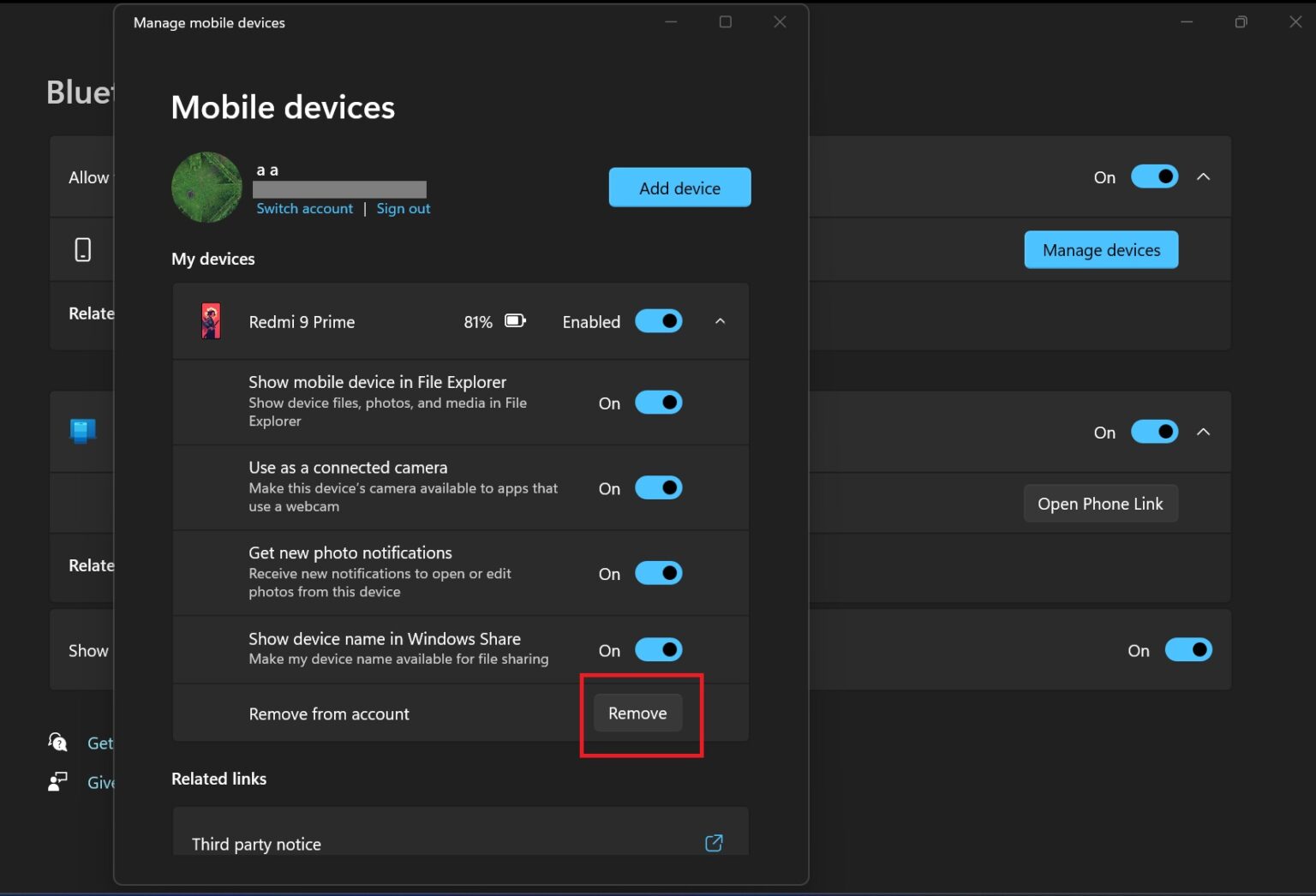 Windows 11 finally lets you remove Android/iPhone from Phone Link ...