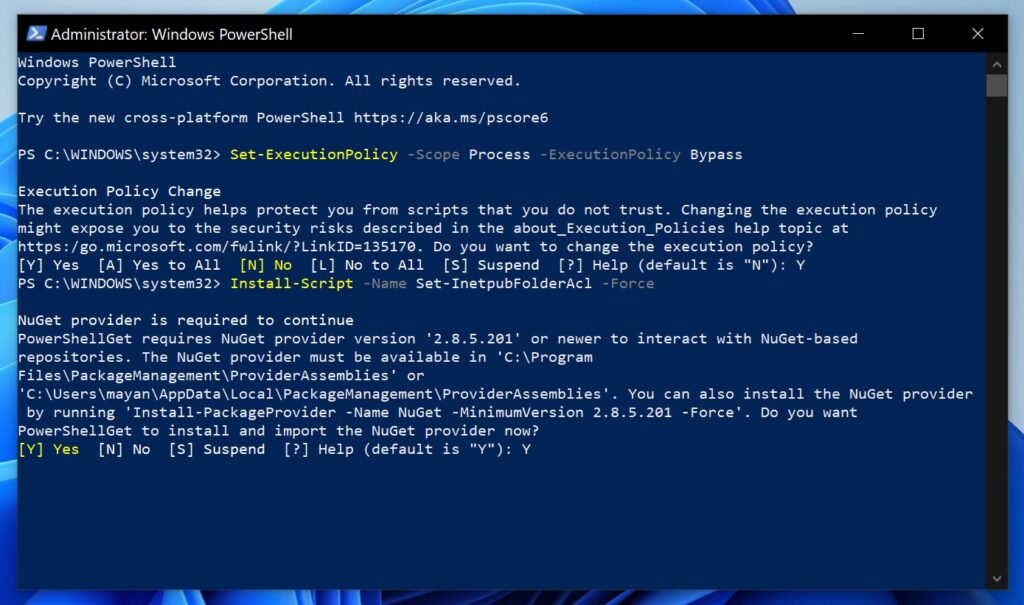 Microsoft: Run PS script now if you deleted "inetpub" on Windows 11 ...