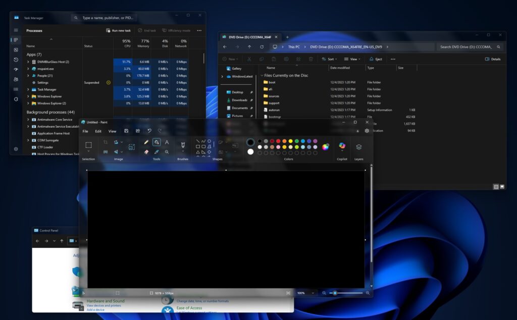 Enable Windows 11's Aero Glass (macOS Liquid Glass)-like effects